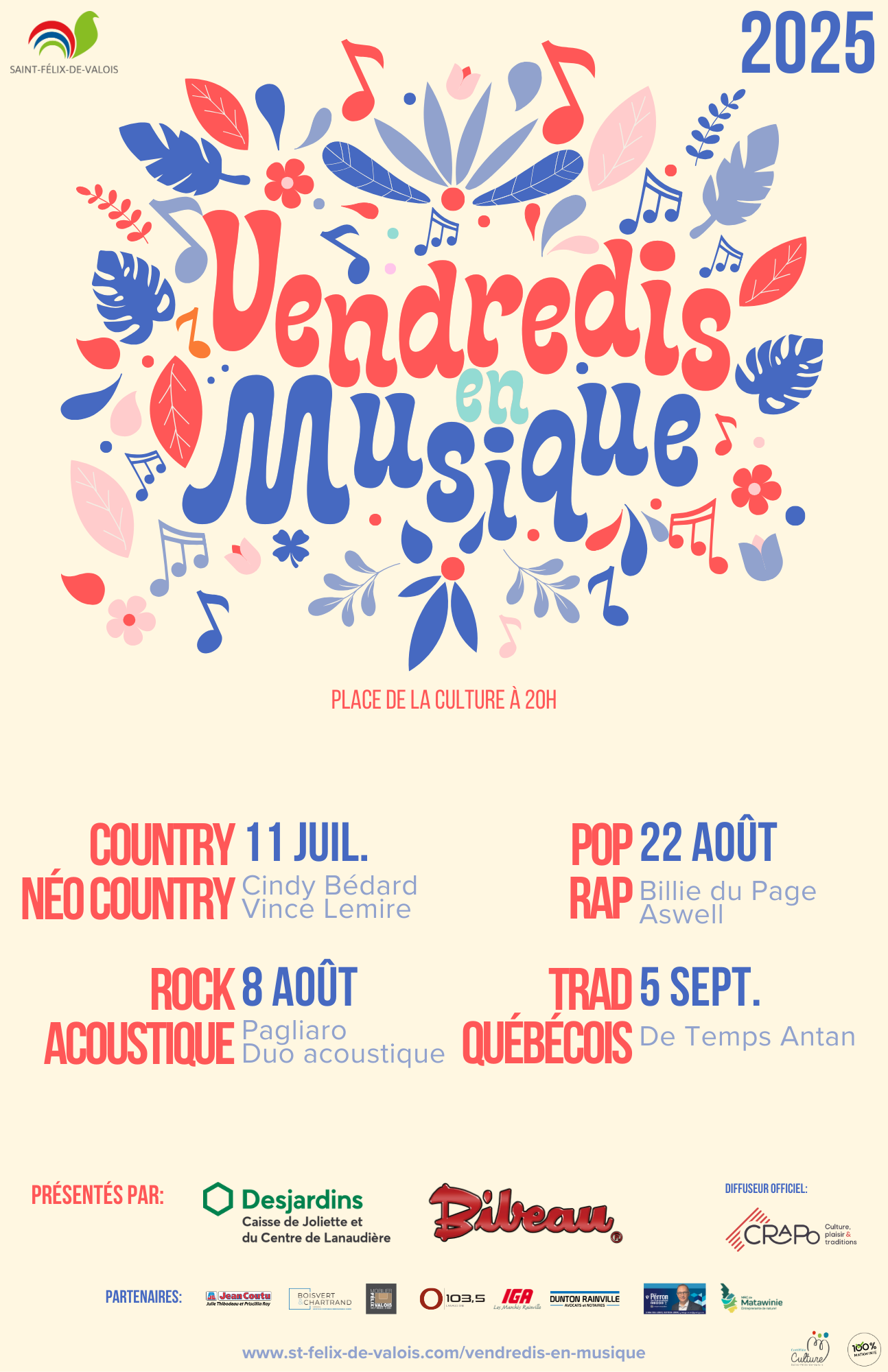 Lancement de programmation des Vendredis en musique 2025 | Publication ...